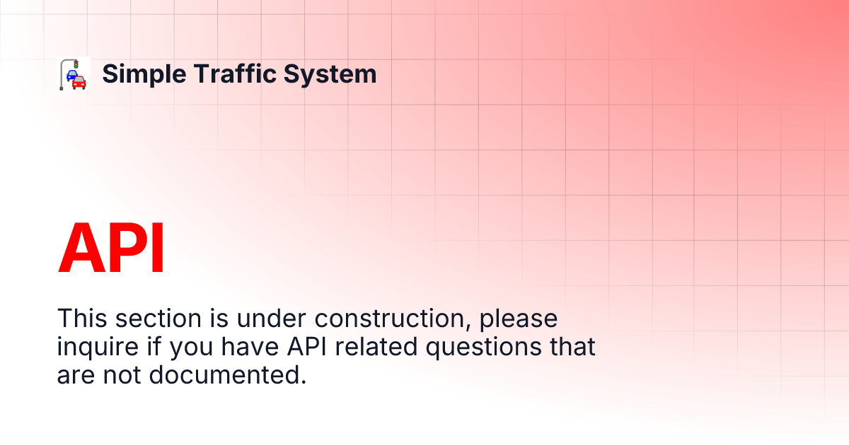 API | Simple Traffic System